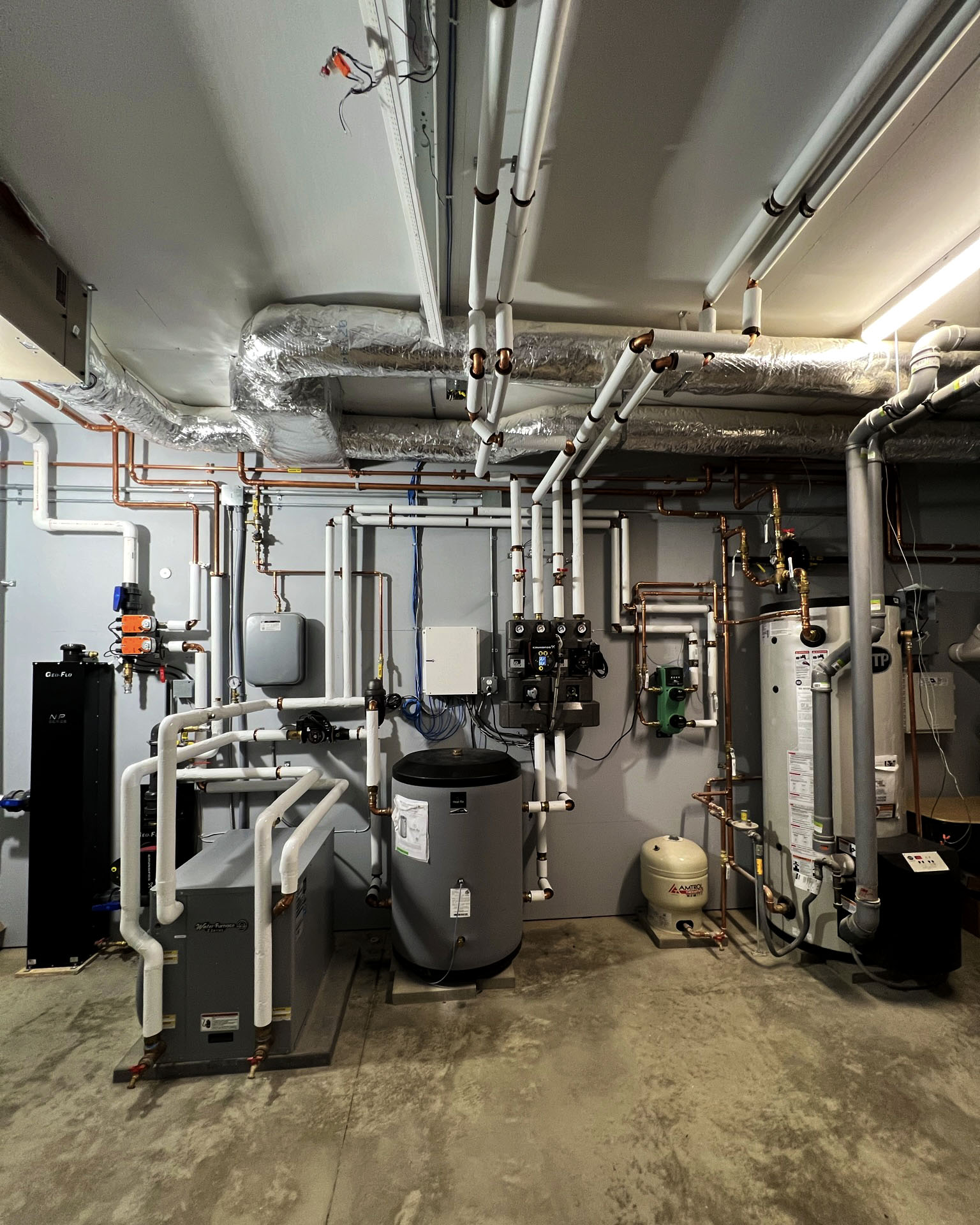 Hybrid System Mechanical Room in Rockport, Maine!
